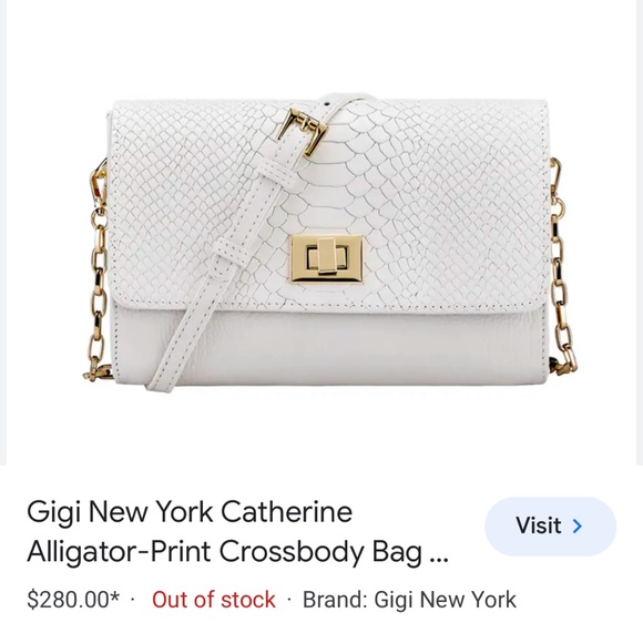 GiGi New York | Bags | Catherine Alligatorprint Crossbody Bag Shiny ...
